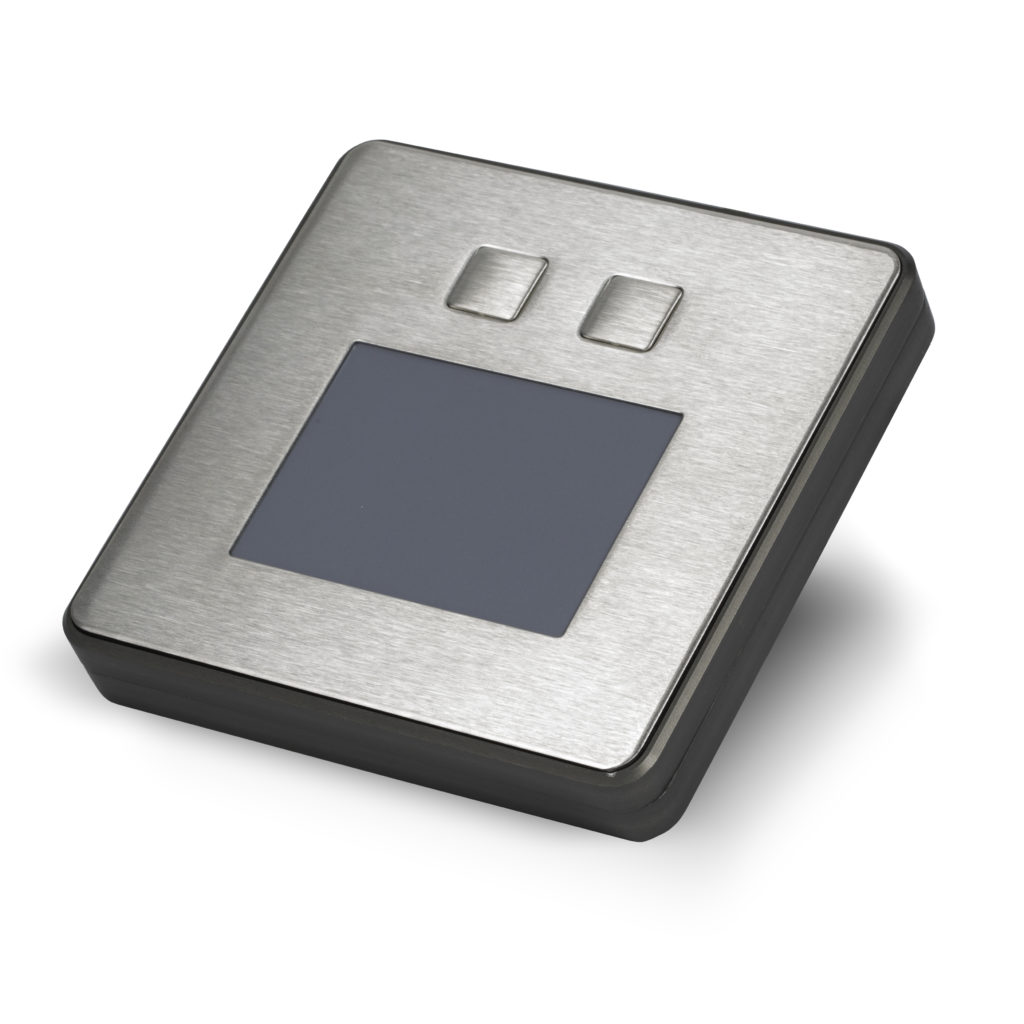Capacitive touch pad in a stainless steel case